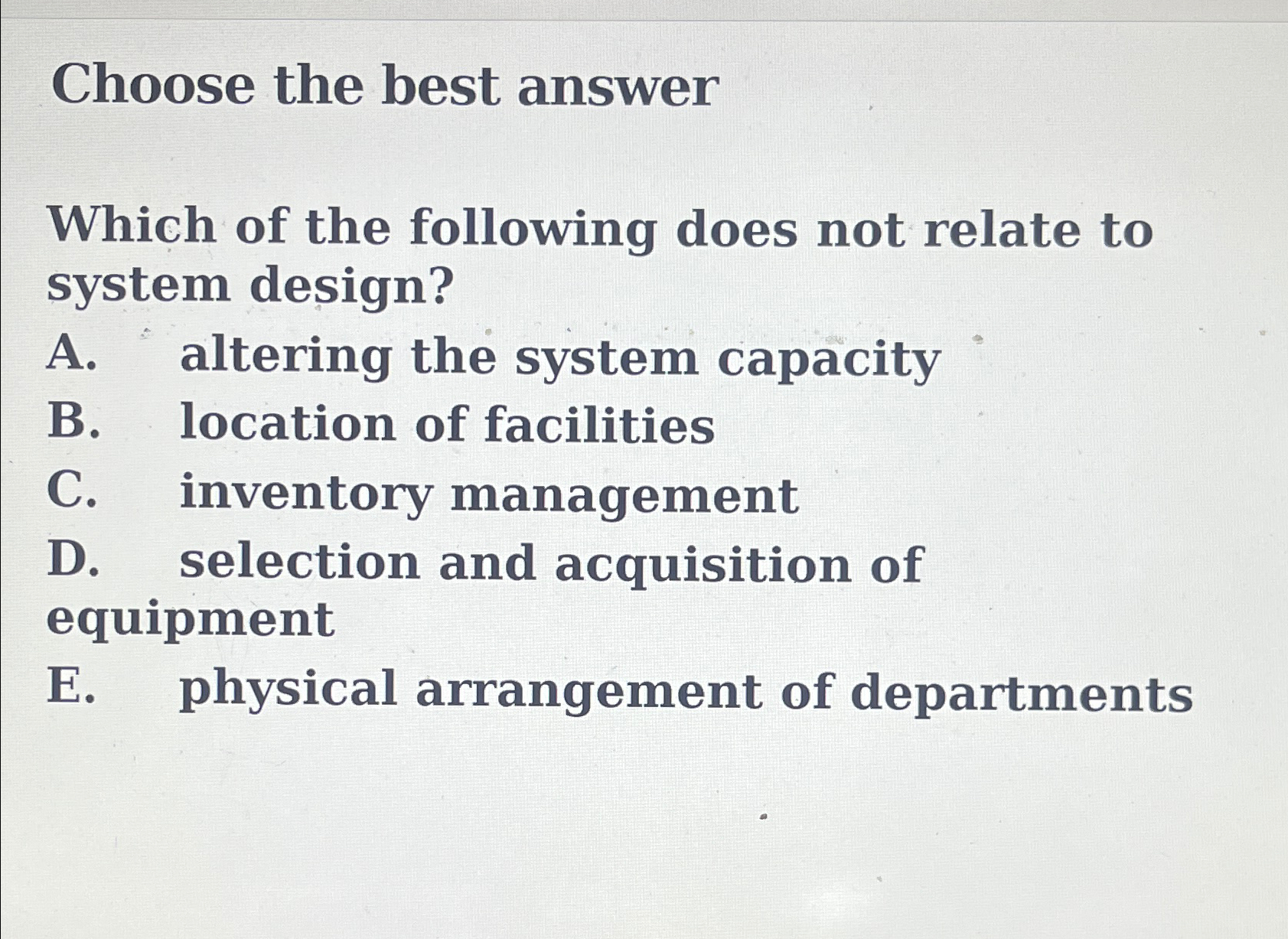 Solved Choose the best answerWhich of the following does not | Chegg.com