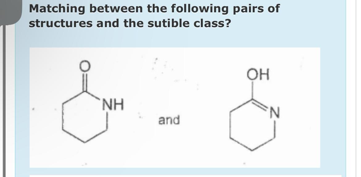 Solved Matching between the following pairs of structures | Chegg.com