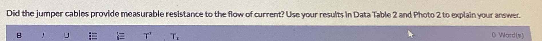 Solved Did the jumper cables provide measurable resistance | Chegg.com