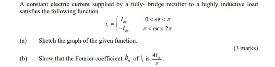 Solved A constant electric current supplied by a | Chegg.com