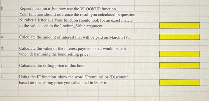 Solved b. Repeat question a. but now use the VLOOKUP | Chegg.com