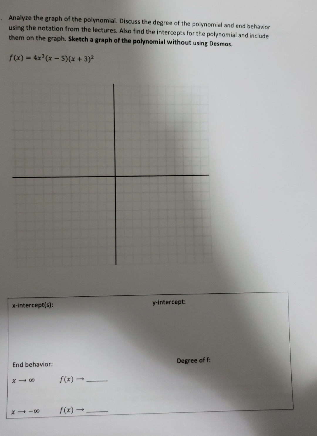 Solved Analyze the graph of the polynomial. Discuss the | Chegg.com