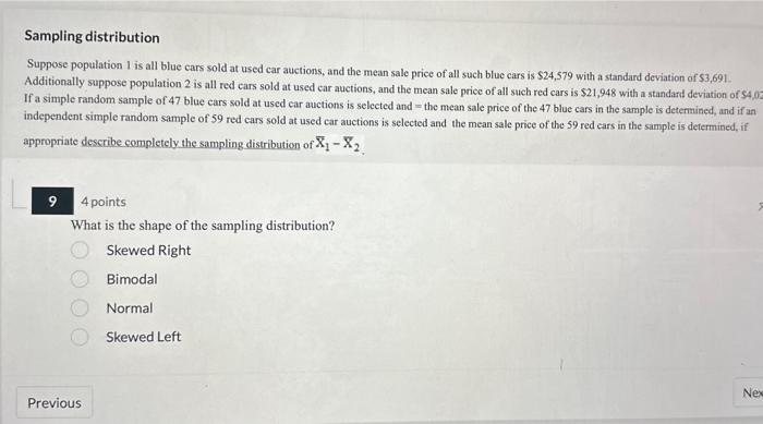 Solved Sampling distribution Suppose population 1 is all | Chegg.com