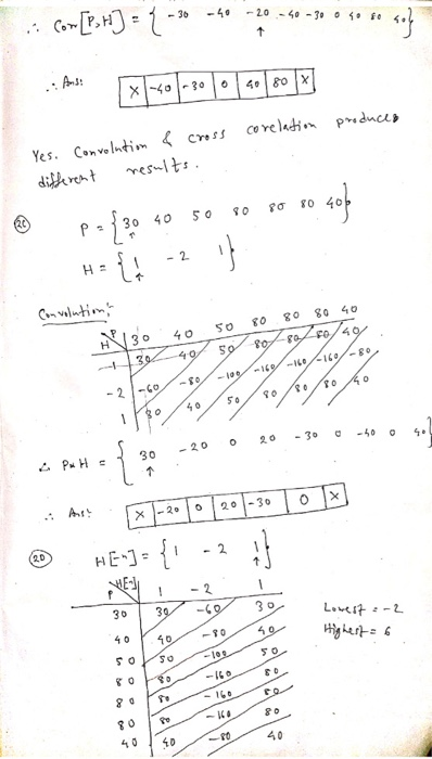 Question 2. Correlation/Convolution (20 points) Use | Chegg.com