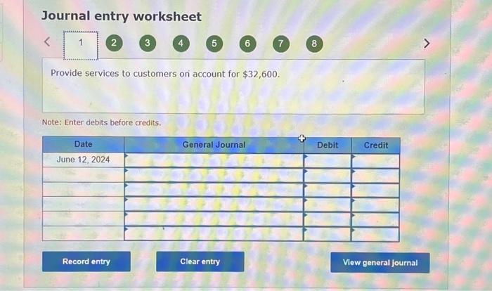 Solved Journal entry worksheet 1 5 6 7 8 Estimate that 40% | Chegg.com