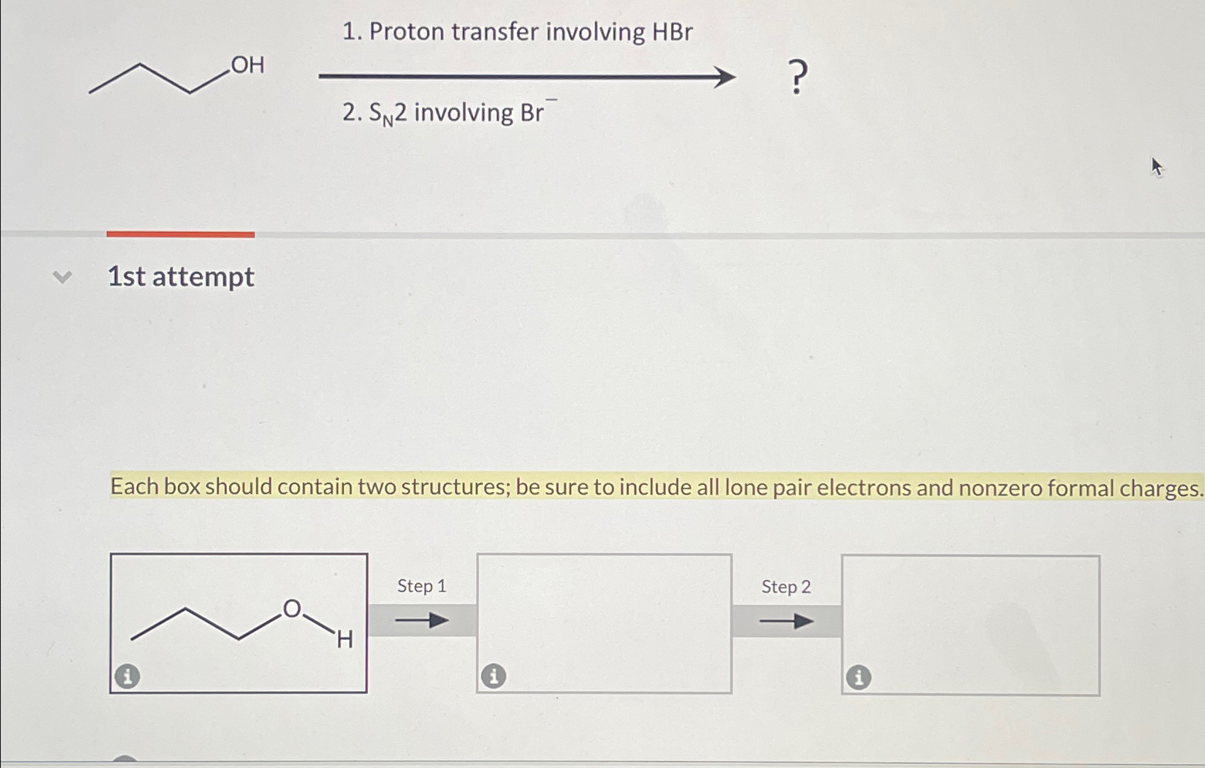 Solved Proton transfer involving HBrSN2 ﻿involving Br-1st | Chegg.com