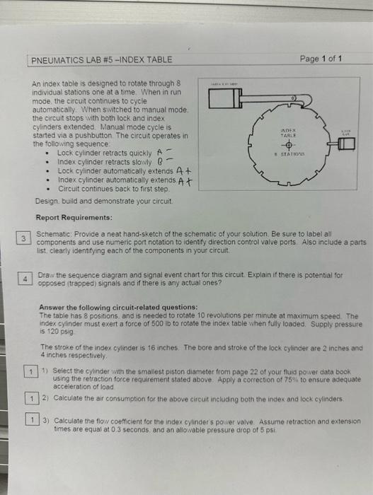 An index table is designed to rotate through 8 | Chegg.com