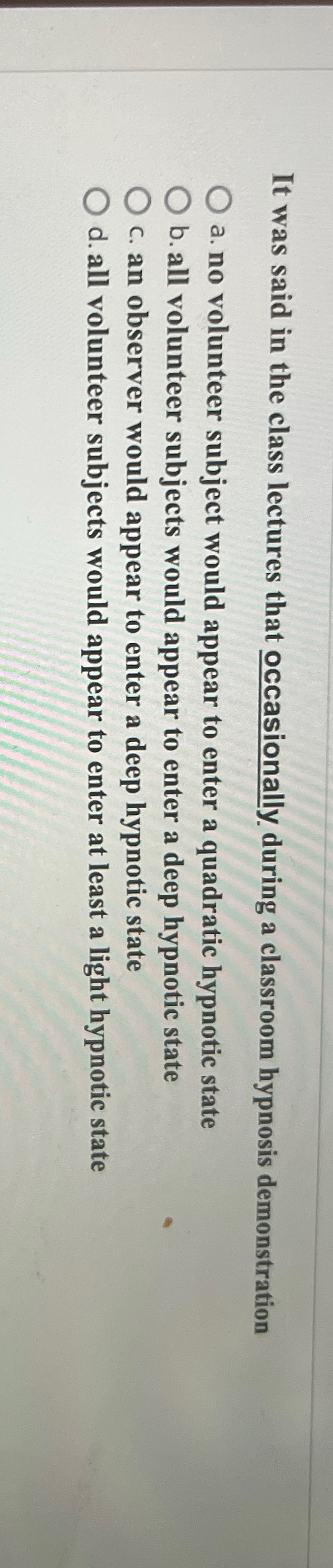 Solved It was said in the class lectures that occasionally | Chegg.com