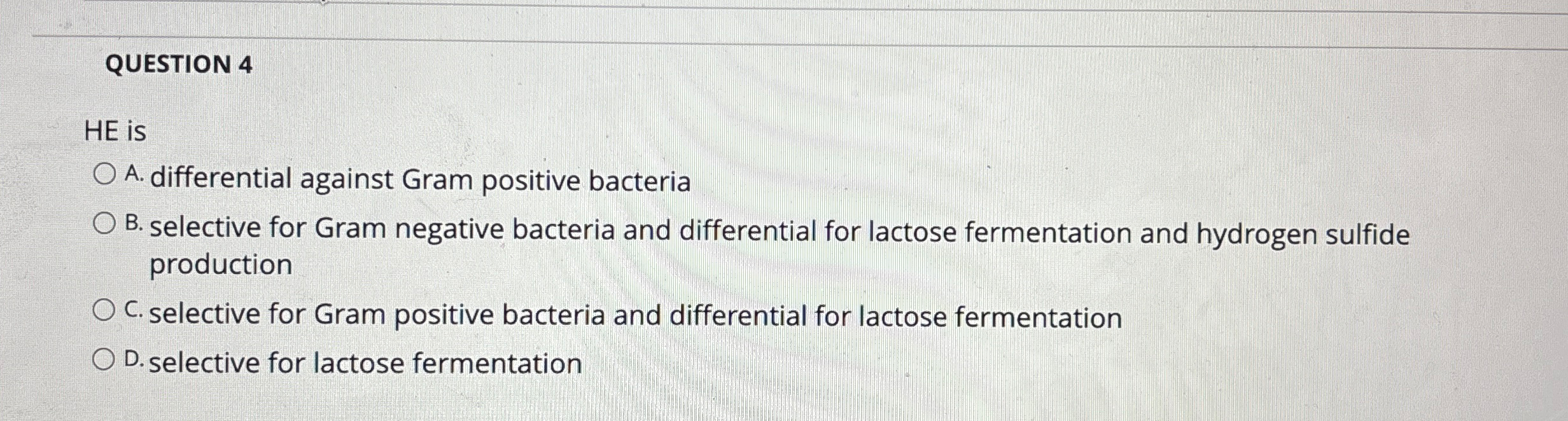 Solved QUESTION 4HE ﻿isA. ﻿differential against Gram | Chegg.com
