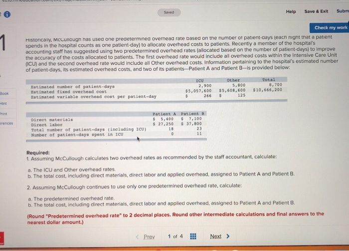 Solved Saved Help Save & Exit Subm 1 Check my work | Chegg.com