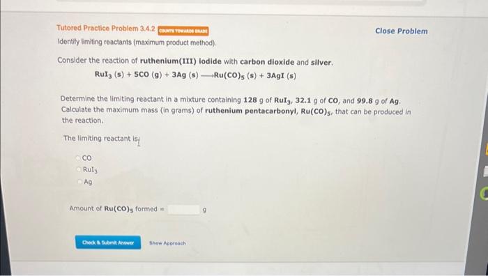 Solved Tutored Practico Problem 3.4.2 Close Problem Identity | Chegg.com