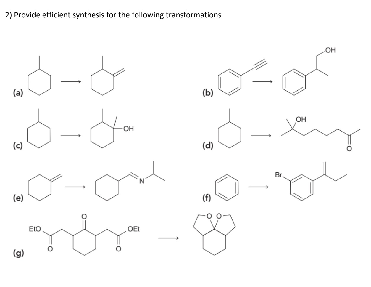 Provide efficient synthesis for the following | Chegg.com