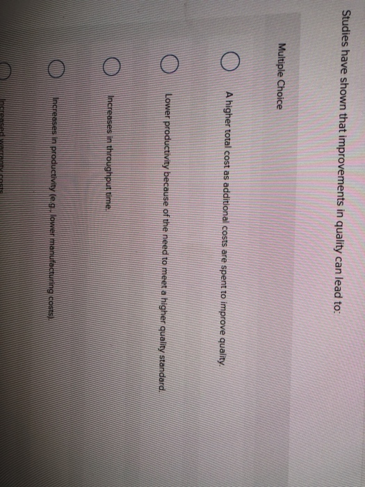 Solved Which of the following is not a likely consequence of | Chegg.com