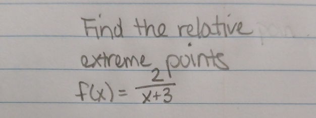 Solved Find the relative extreme pointsf(x)=2x+3 | Chegg.com