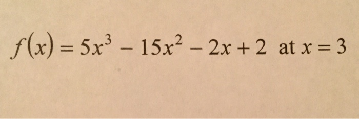 Solved use synthetic substitution to evaluate each function | Chegg.com