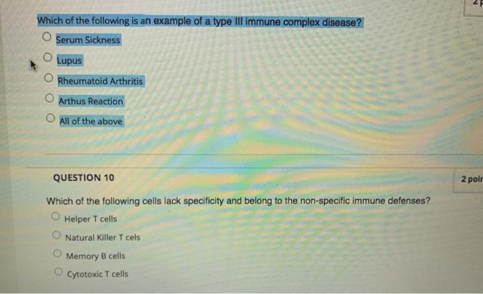 Solved Which of the following is an example of a type III | Chegg.com