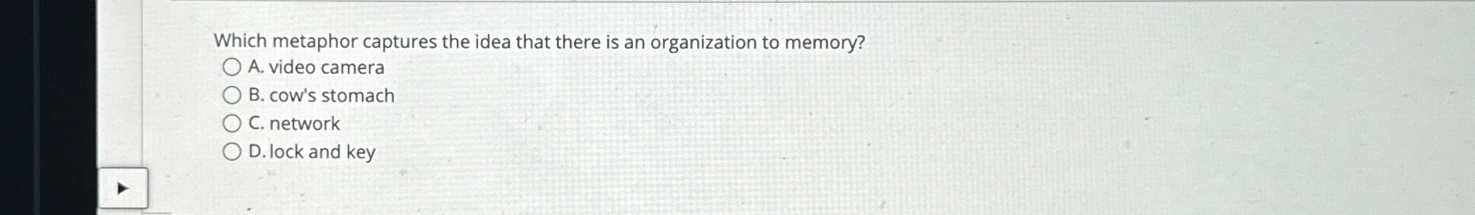 Solved Which metaphor captures the idea that there is an | Chegg.com