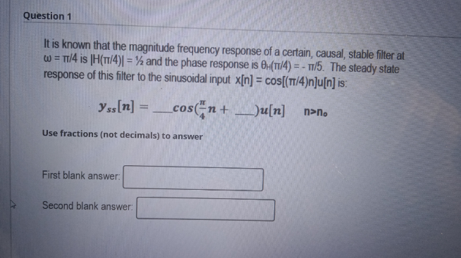 Solved Question 1It is known that the magnitude frequency | Chegg.com