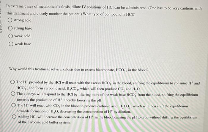 Solved Part 1. Acidosis or alkalosis? Respiratory or | Chegg.com