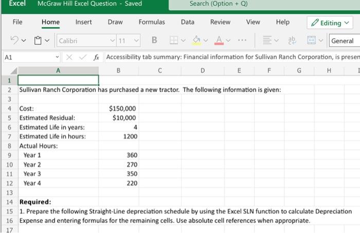 Solved 1. Prepare the following Straight-Line depreciation | Chegg.com