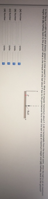 Solved In the figure, a 0.400 kg ball is shot directly | Chegg.com