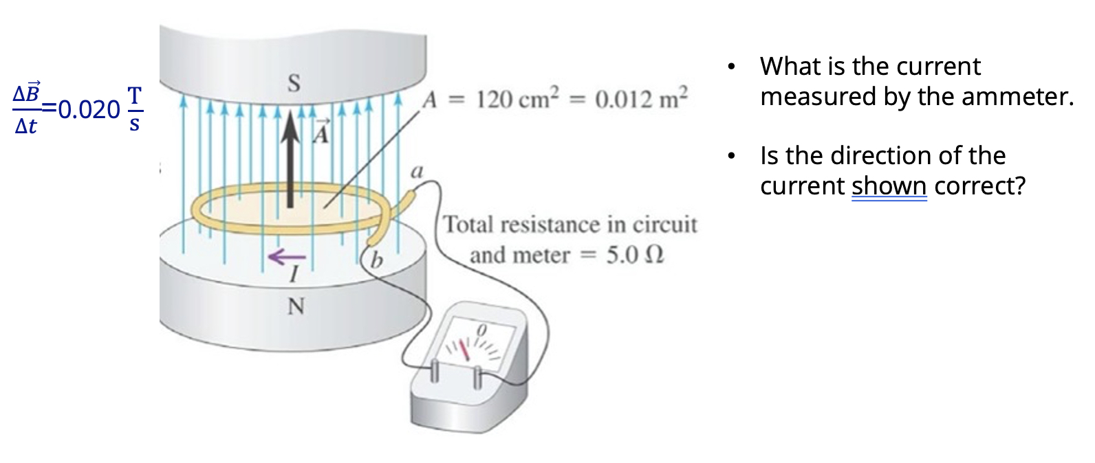 Solved What is the current measured by the ammeter.Is the | Chegg.com