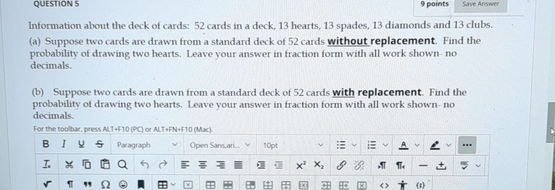 Solved QUESTION 59 ﻿pointsInformation about the deck of | Chegg.com
