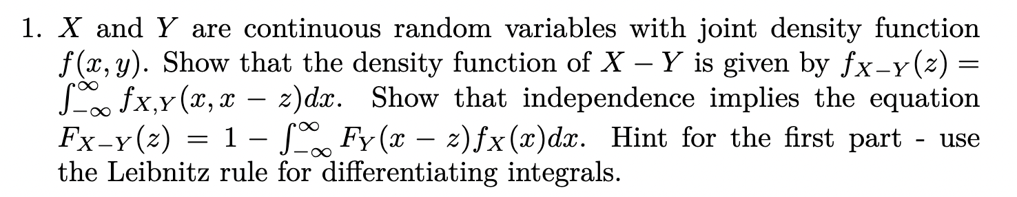 Solved x ﻿and Y ﻿are continuous random variables with joint | Chegg.com