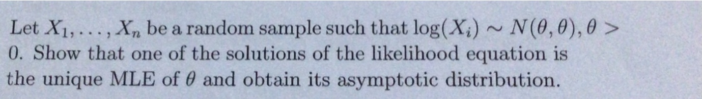 Solved Let x1,dots,xn ﻿be a random sample such that | Chegg.com