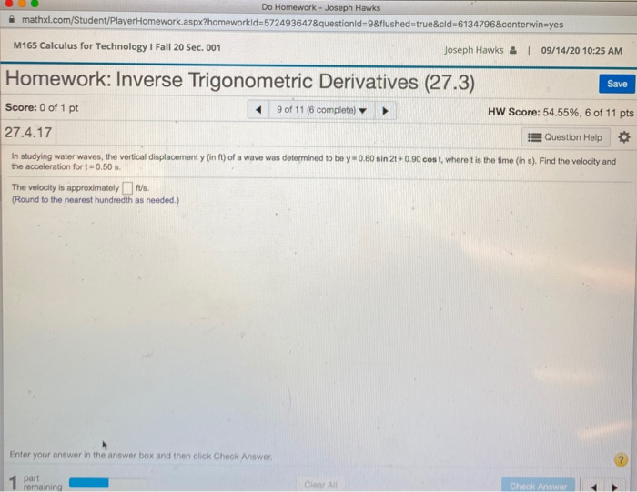 Solved Do Homework - Joseph Hawks | Chegg.com