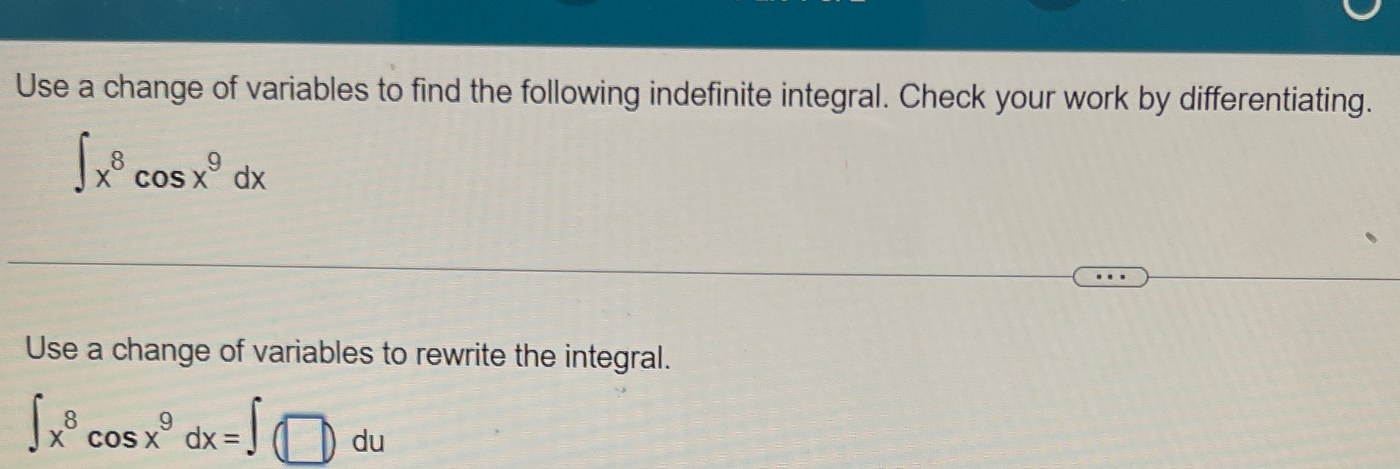 Solved Use a change of variables to find the following | Chegg.com