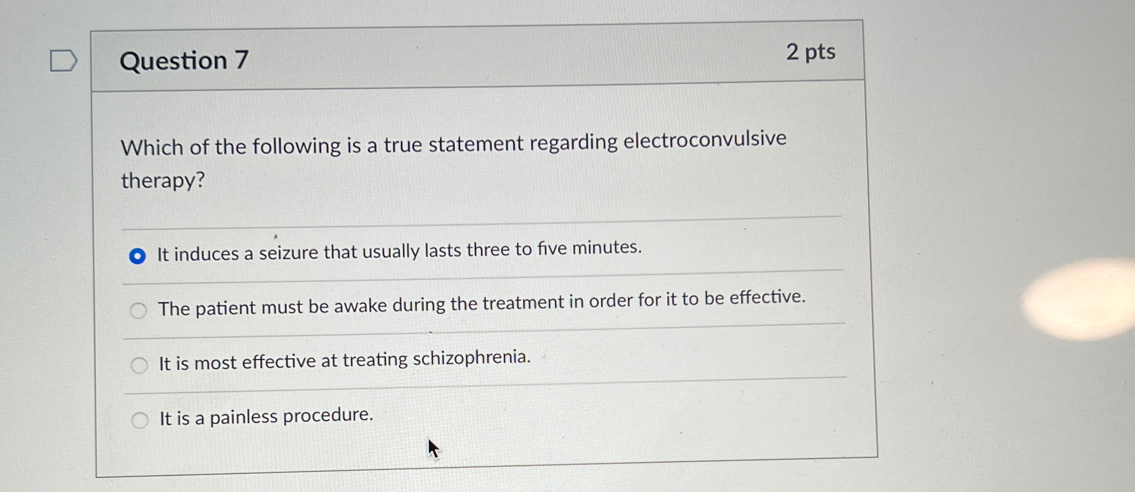 Solved Question 72 ﻿ptsWhich of the following is a true | Chegg.com