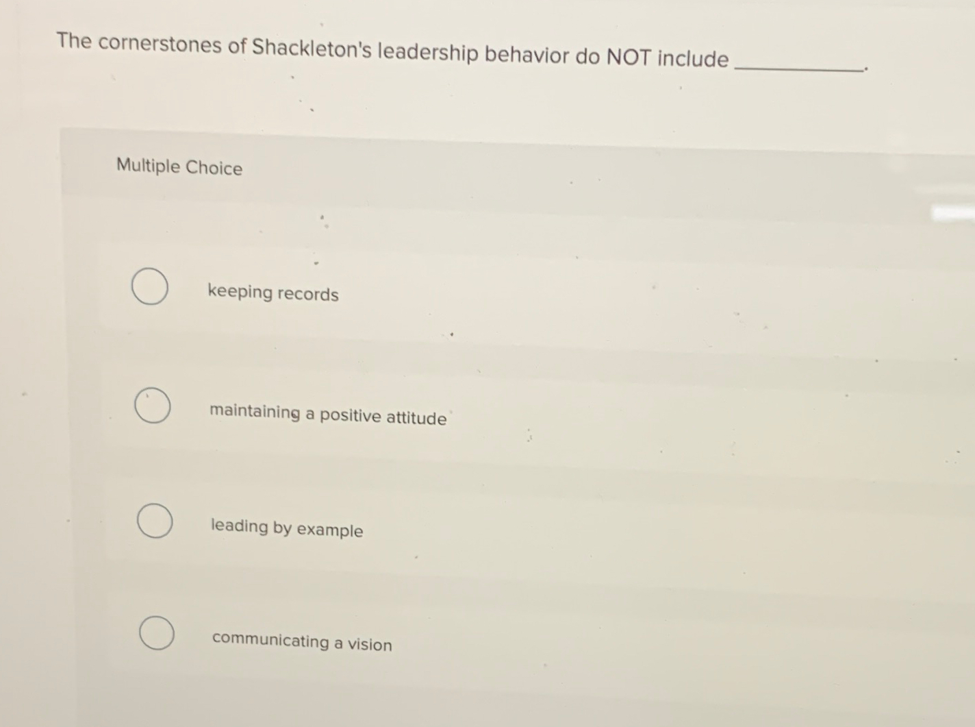 Solved The cornerstones of Shackleton's leadership behavior | Chegg.com