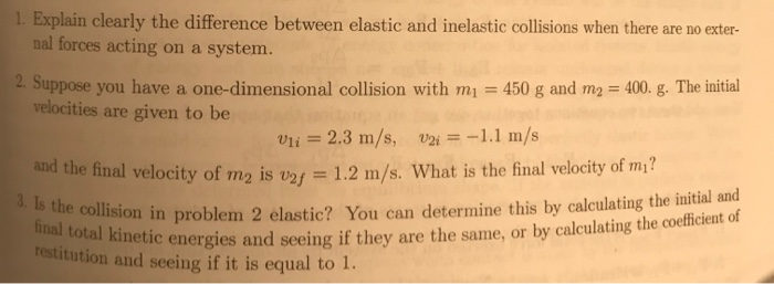 Solved 1. Explain clearly the difference between elastic and | Chegg.com