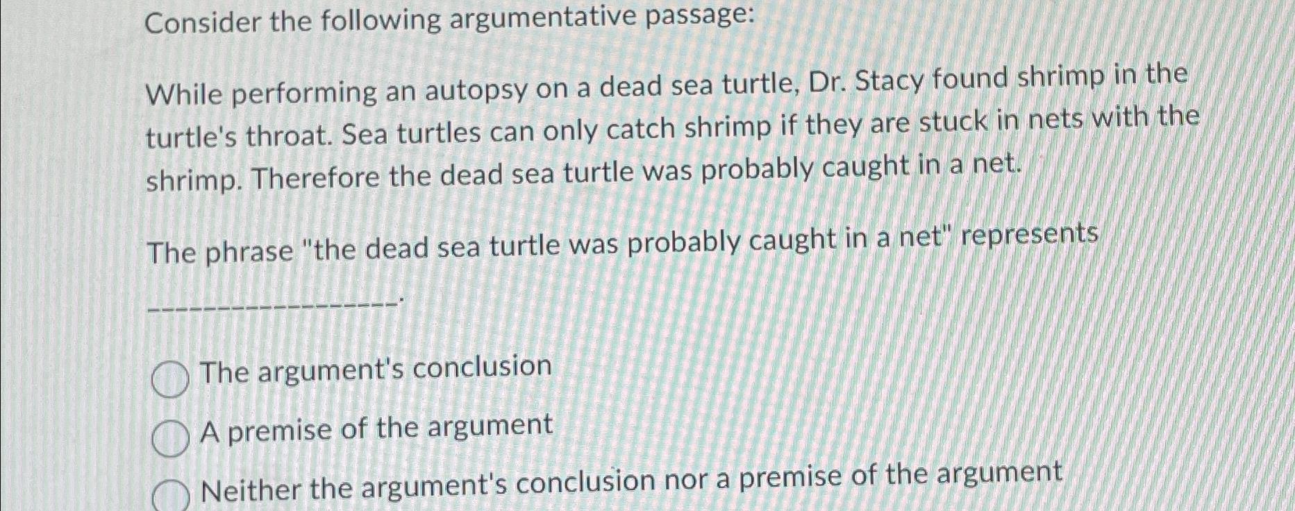 Solved Consider the following argumentative passage:While | Chegg.com