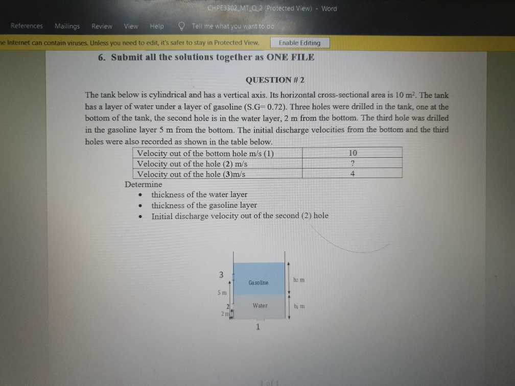 Solved CHPE3302_MT_Q 2 Protected View) - Word References | Chegg.com