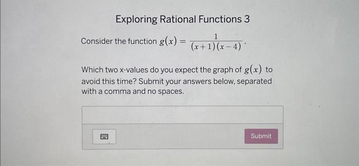 Solved Exploring Rational Functions 1 Consider the function | Chegg.com