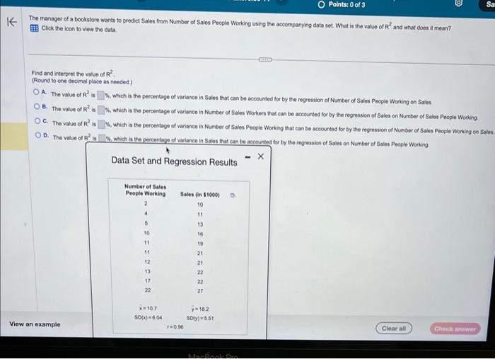 Solved The manager of a bookstore wants to predict Sales | Chegg.com