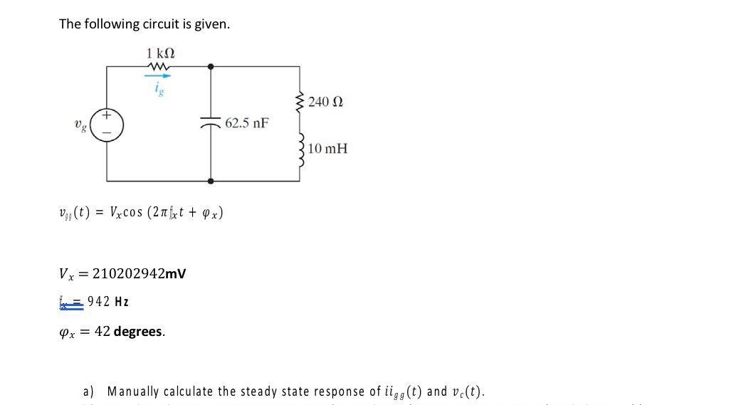 Solved The following circuit is | Chegg.com