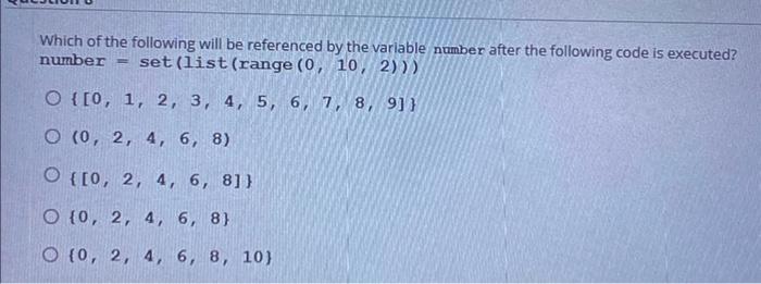 Solved Which of the following will be referenced by the | Chegg.com