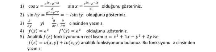 Solved 1) proof that given sinx and cosx equalities2) proof | Chegg.com