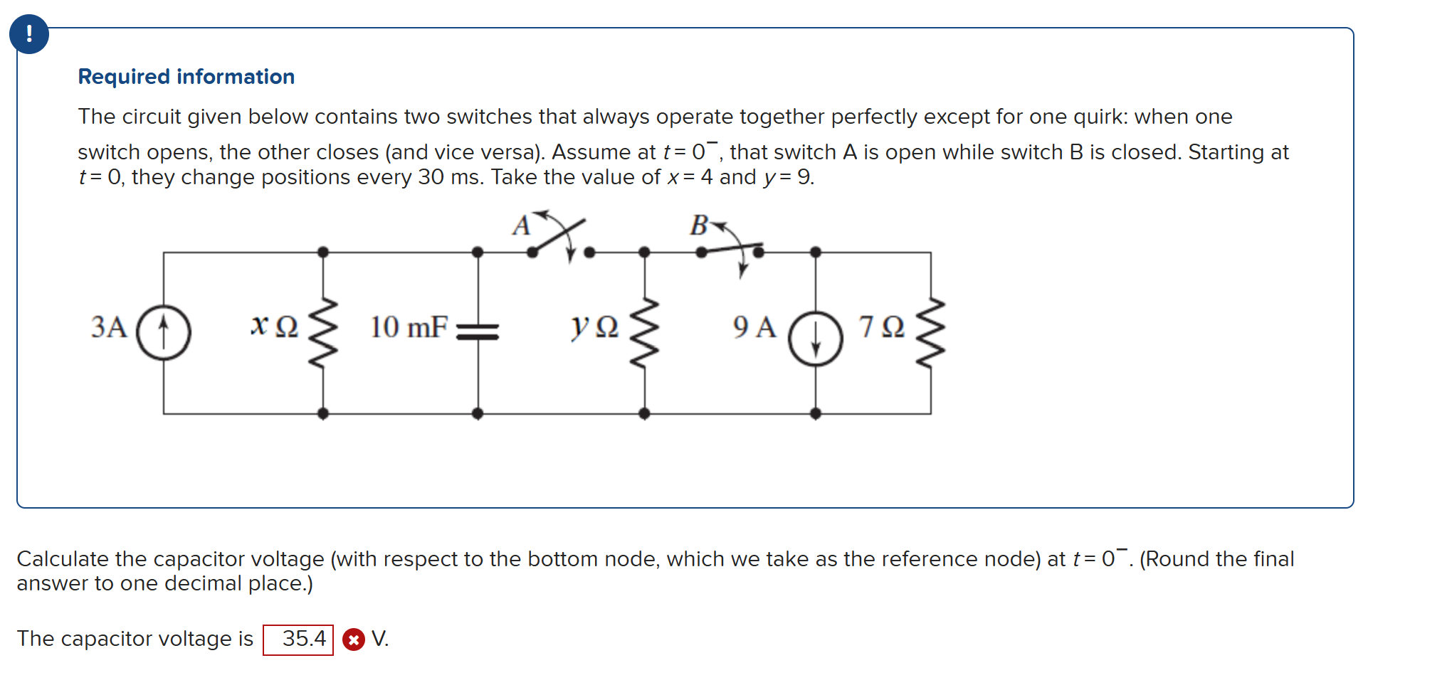 Solved \( ! \) ﻿Required information The circuit given below | Chegg.com