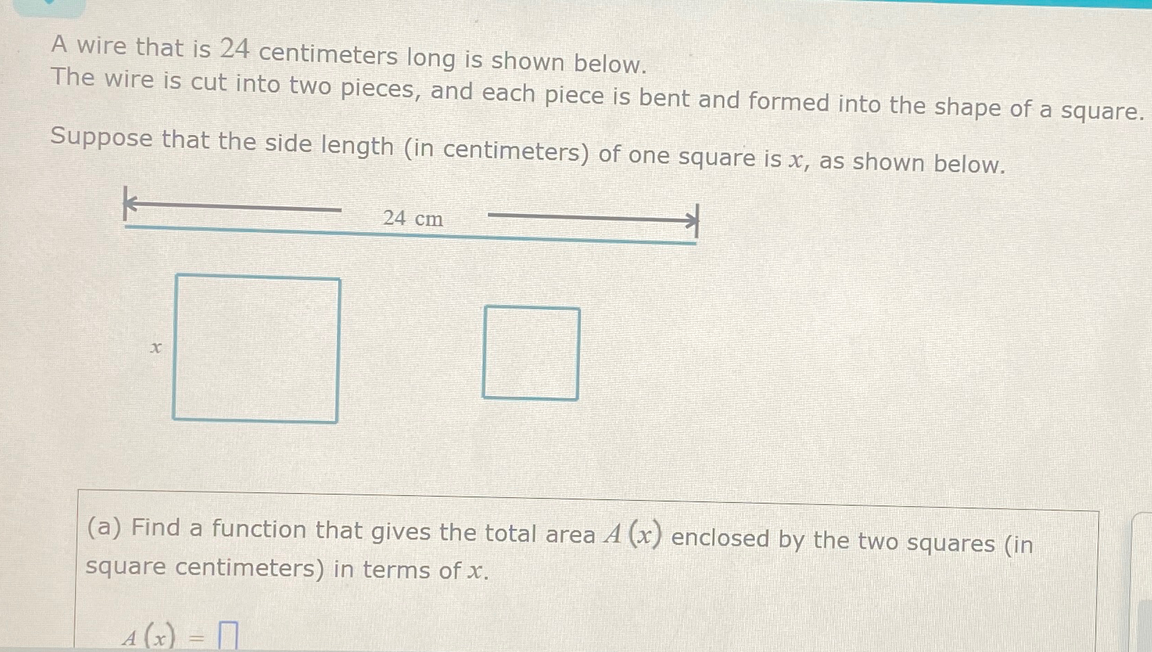 Solved A wire that is 24 ﻿centimeters long is shown | Chegg.com