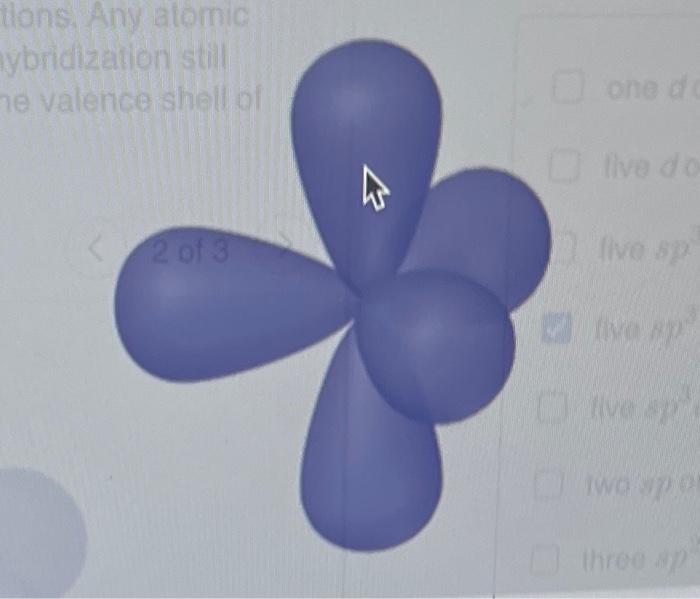 Solved Which of the following clusters of orbitals could | Chegg.com