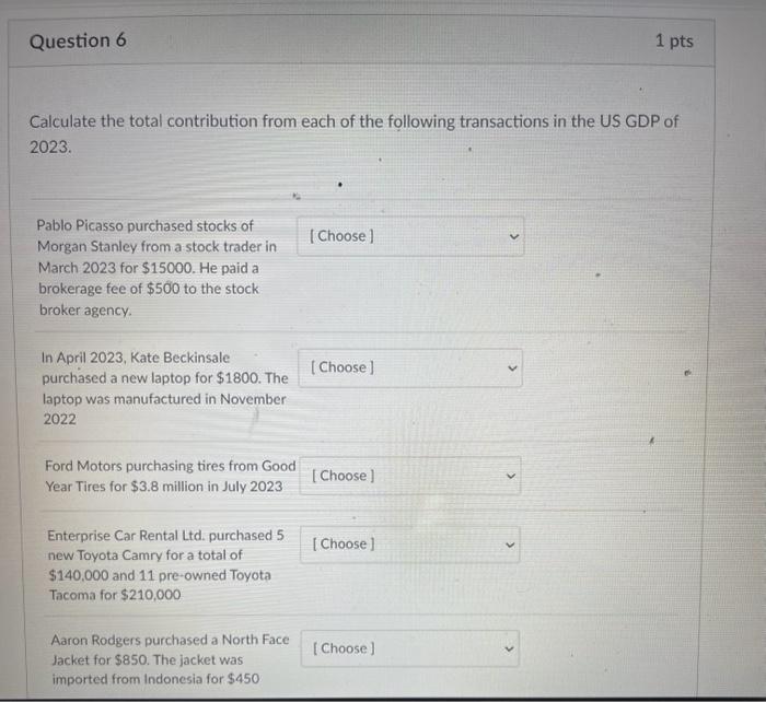 Solved Calculate the total contribution from each of the | Chegg.com