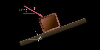 Solved a 20 kg package is on a resting position on top of an | Chegg.com