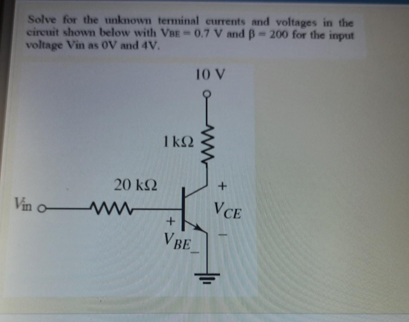 Solved Solve for the unknown terminal currents and voltages | Chegg.com