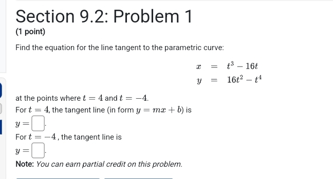 Solved Section 9.2: Problem 1(1 ﻿point)Find the equation for | Chegg.com