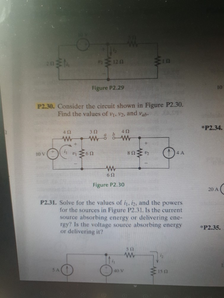 Solved 23 Figure P2.29 10 P2.30. Consider the circuit shown | Chegg.com