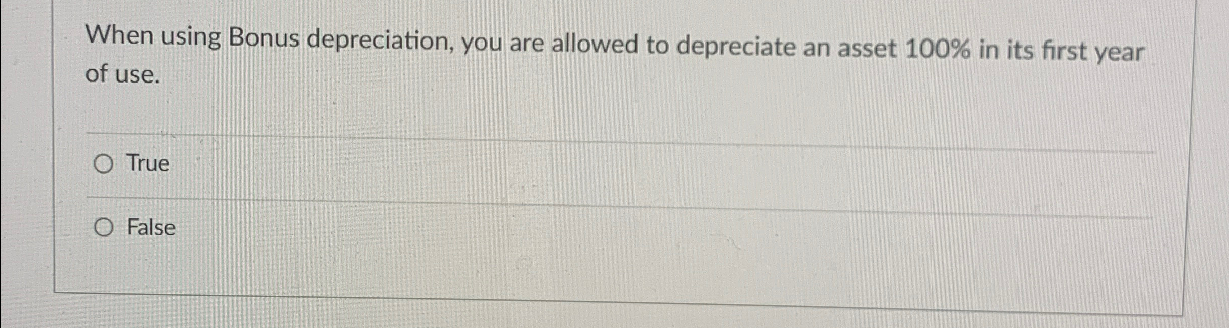 Solved When using Bonus depreciation, you are allowed to | Chegg.com